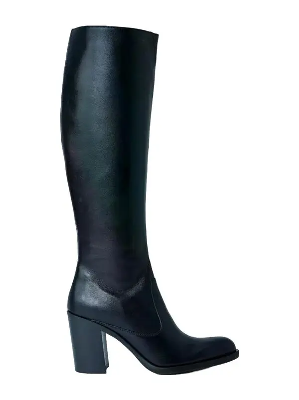 Chloé 80mm Leather Knee-high Boots - Black