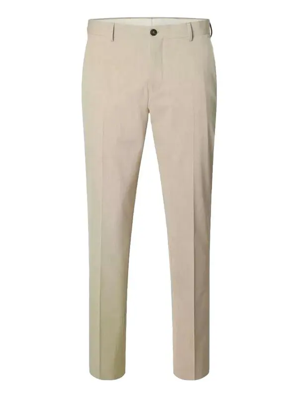 SELECTED Belt-loops Trousers - Neutrals