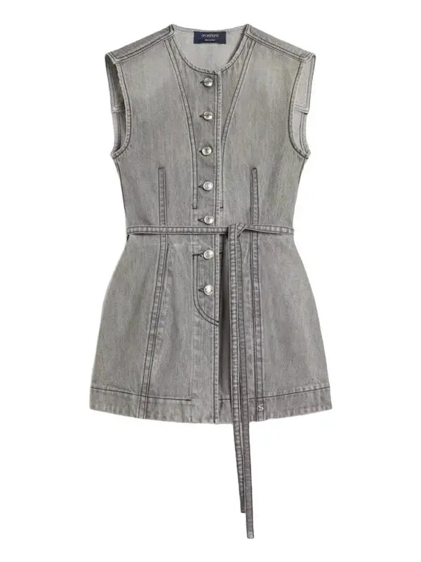 Max Mara Belted Gilet - Grey