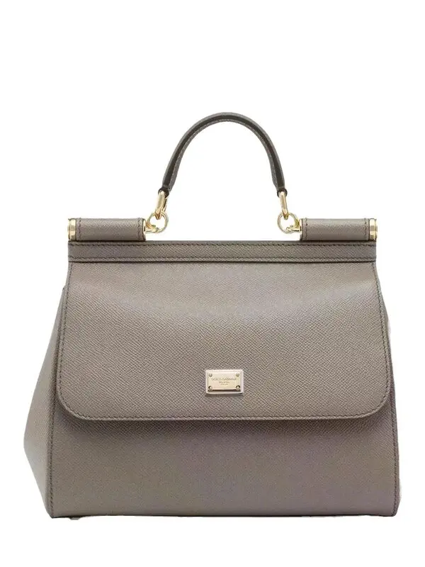Dolce & Gabbana Large Sicily Top-handle Leather Tote - Neutrals