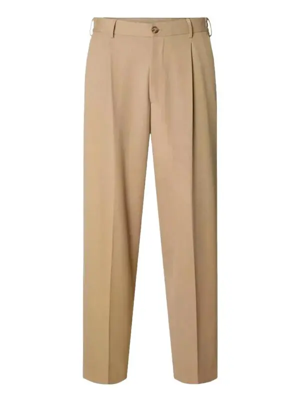 SELECTED 220 Pleated Trousers - Neutrals