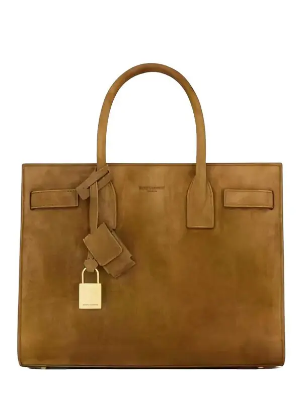 Saint Laurent Baby Sac De Jour Suede Tote - Brown