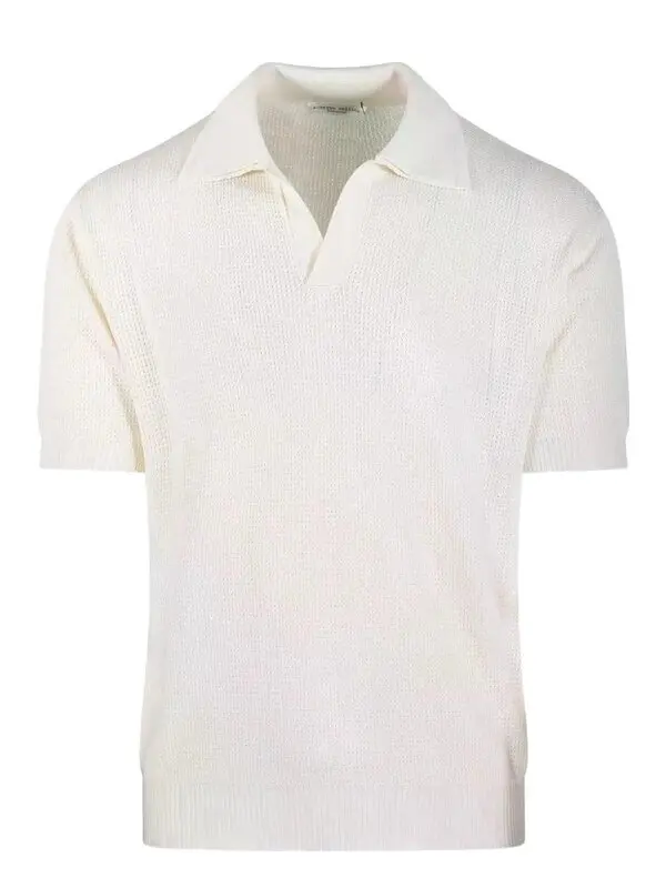 ROBERTO COLLINA Polo-collar T-shirt - Neutrals