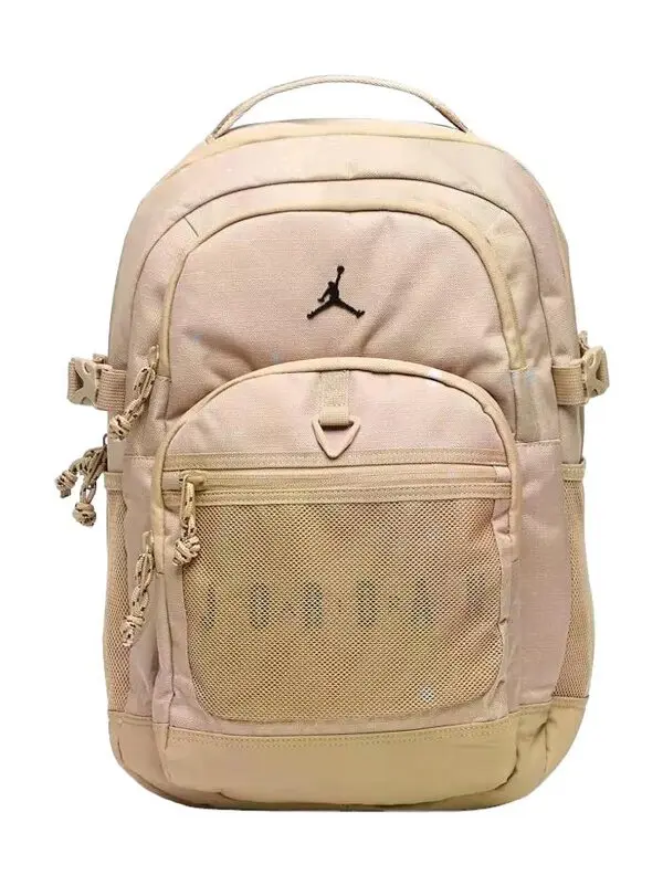 JORDAN Zip-fastening Backpack With Logo Detail - Neutrals