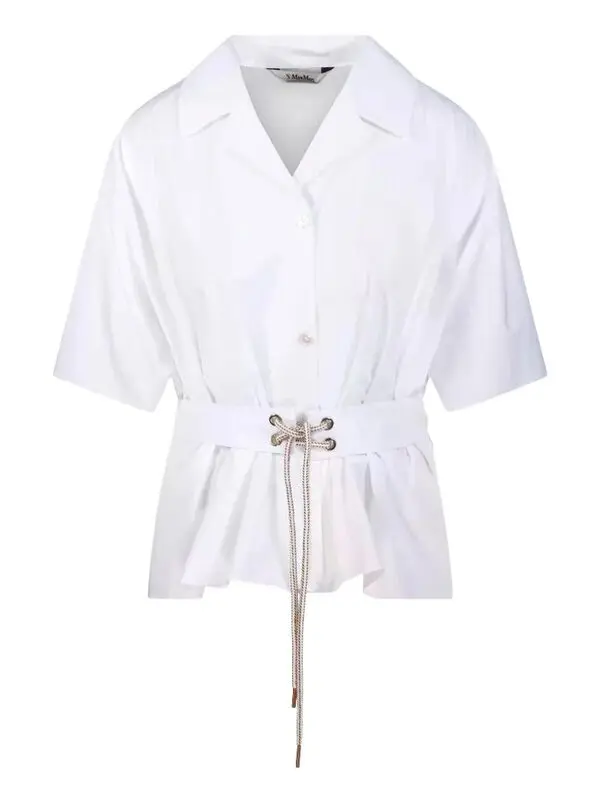 Max Mara Carisma Belted Shirt - White