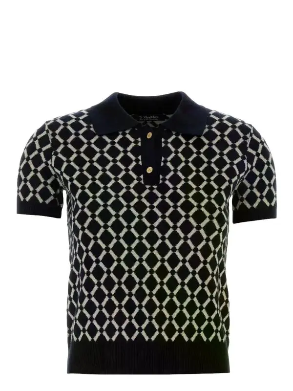 Max Mara Patterned Polo Shirt - Blue