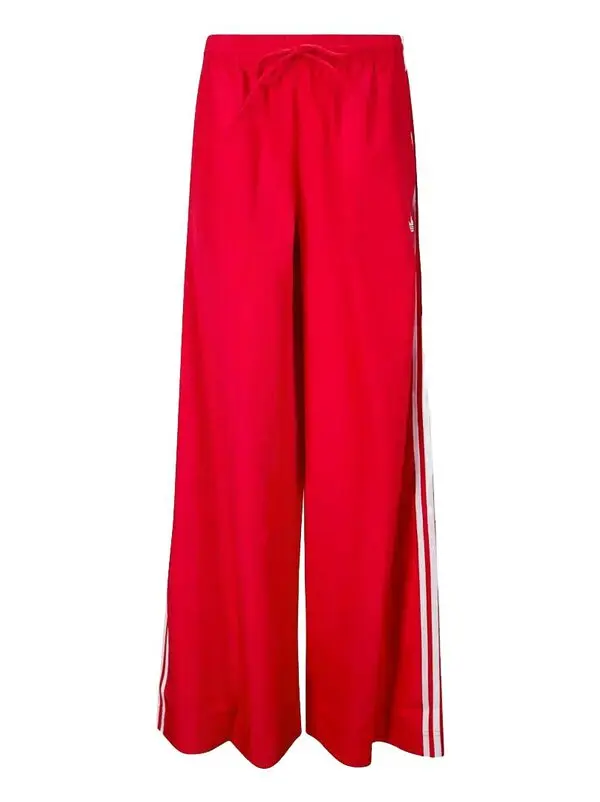 Adidas Drawstring Striped Track Pants - Red