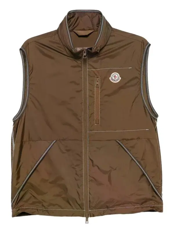 Moncler Sleeveless Gilet - Brown