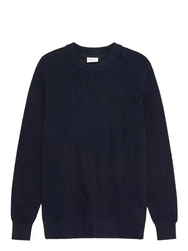 LES DEUX Gary Ribbed Crew-neck Sweater - Blue
