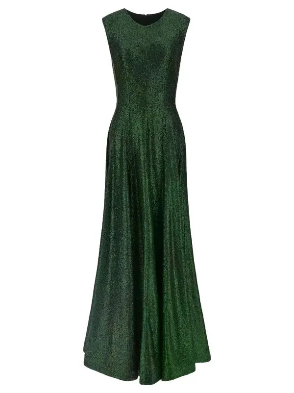 Norma Kamali Grace Sequin Gown - Green