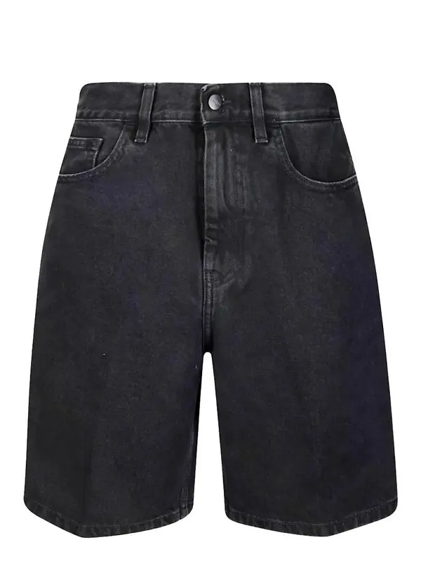 Carhartt Work In Progress Brandon Zip Denim Shorts - Grey