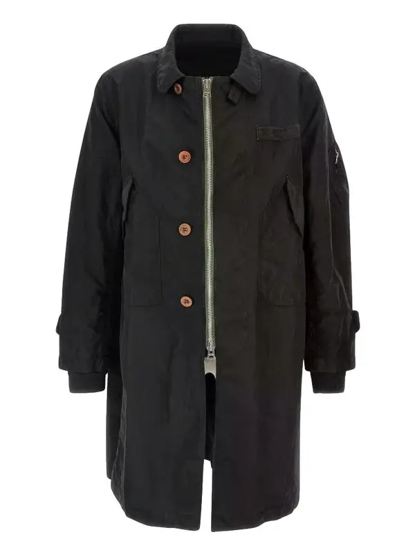 Sacai Layered Coat - Black