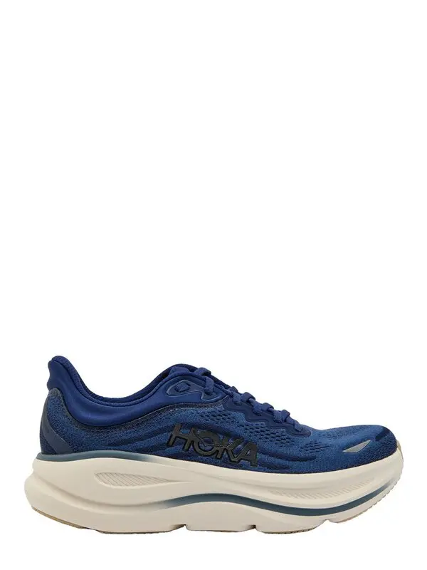 HOKA® Bondi 9 Jacquard Mesh-knit Sneakers - Navy