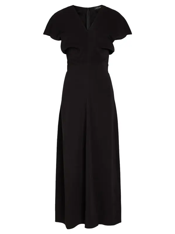 ANINE BING Zadig Stretch-crepe Midi Dress - Black