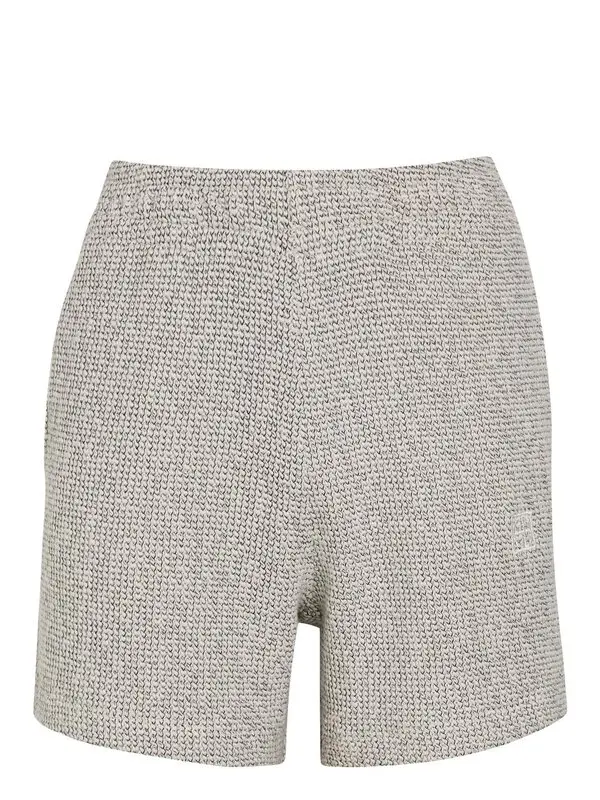 ANINE BING Kam Marled Cotton-blend Shorts - Multicoloured