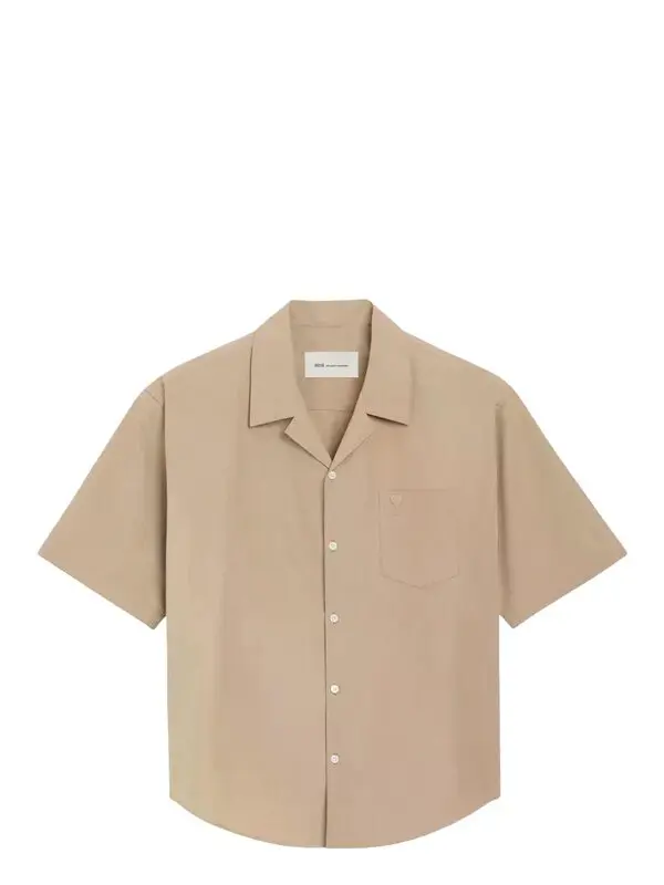 AMI Paris Embroidered Shirt - Neutrals