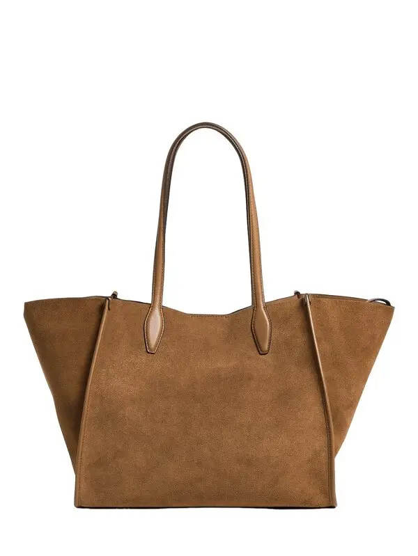 Madewell The Lexington Suede Tote - Aged Cognac