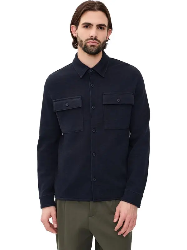 Vince Double Slub Shirt Jacket - Coastal