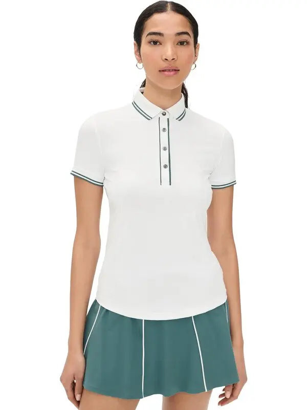 Greyson Luxe Scarlett Polo Top - Arctic/100