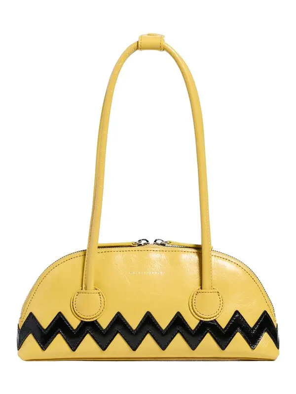 MARGESHERWOOD X Peanuts Bessette Shoulder Bag - Corn Yellow/black Crinkle