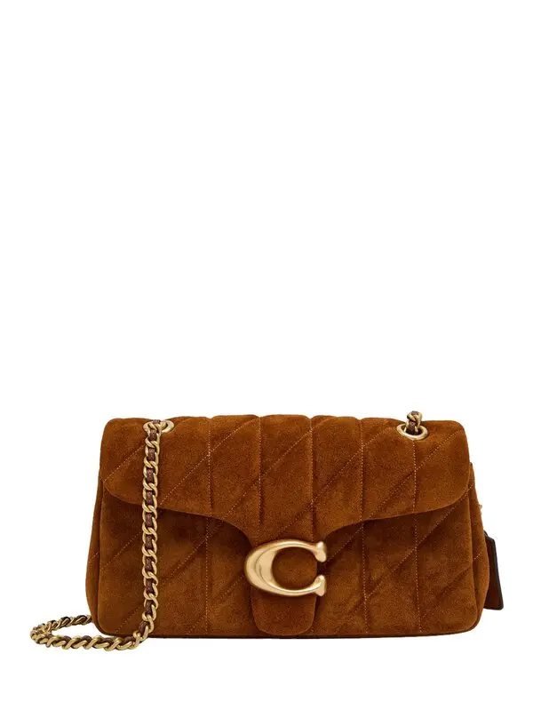 COACH Tabby 26 Quilted Suede Shoulder Bag - Brown