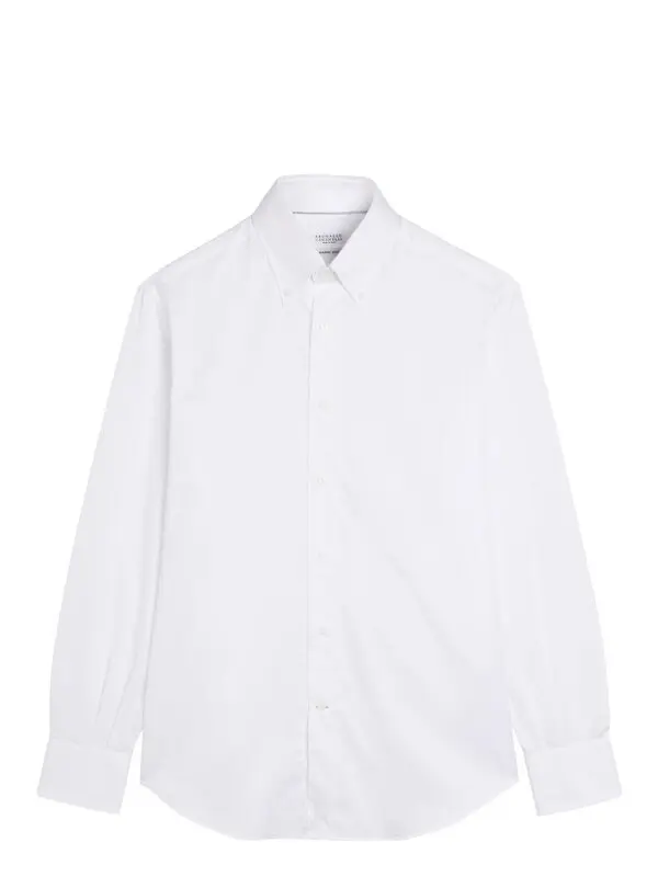 Brunello Cucinelli Cotton-poplin Shirt - White