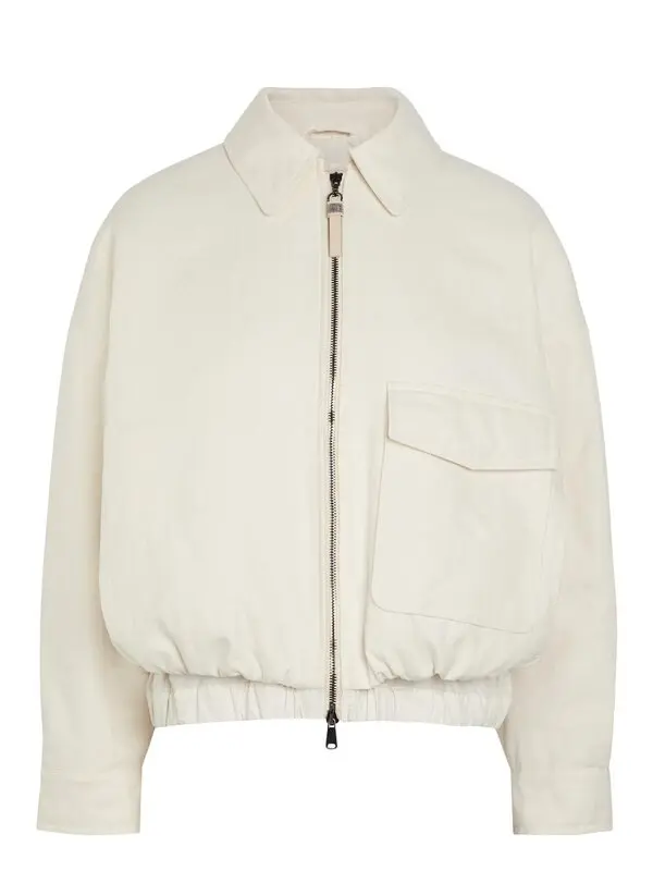 Brunello Cucinelli Padded Cotton-blend Jacket - Cream