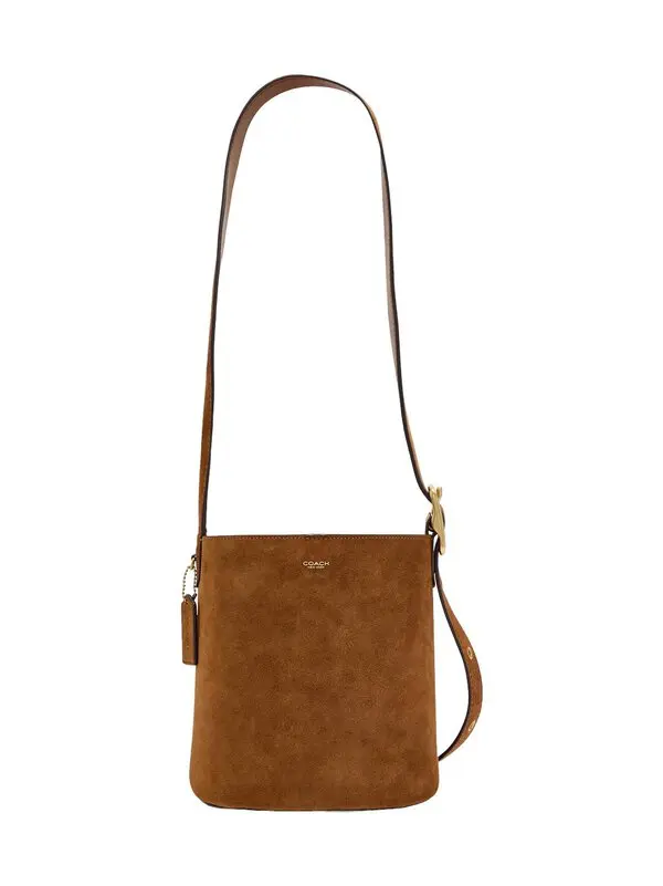 COACH Bleeker 21 Suede Bucket Bag - Brown