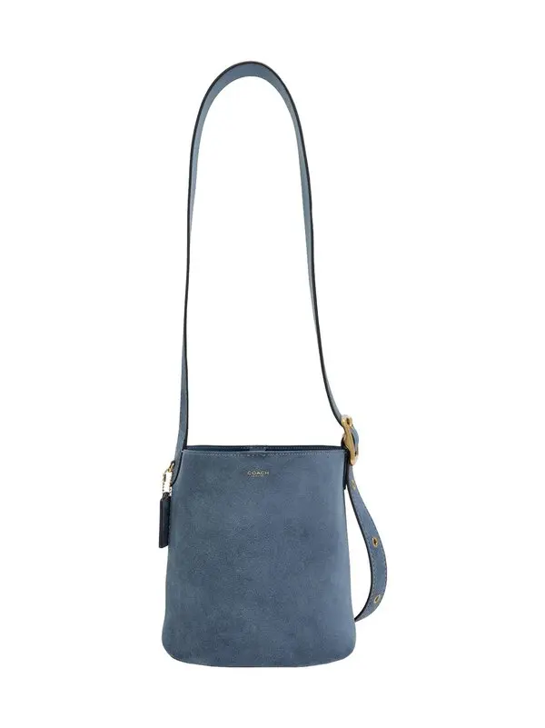 COACH Bleeker 21 Suede Bucket Bag - Denim