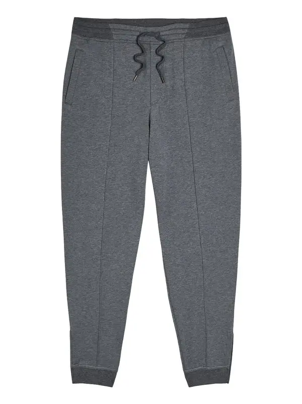 Brunello Cucinelli Tapered-leg Cotton-blend Sweatpants - Grey