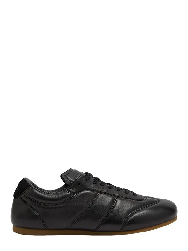 LEMAIRE Quilted Leather Sneakers - Black