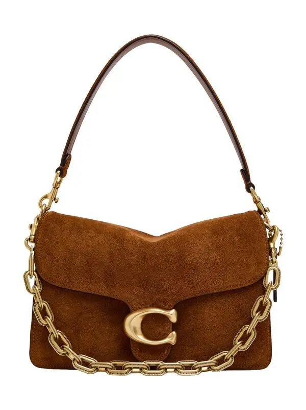 COACH Tabby Suede Shoulder Bag - Brown