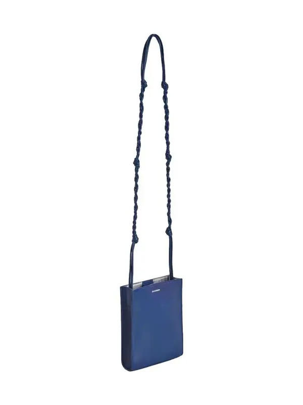 JIL SANDER Cannolo Embossed Cross Body Bag - Blue