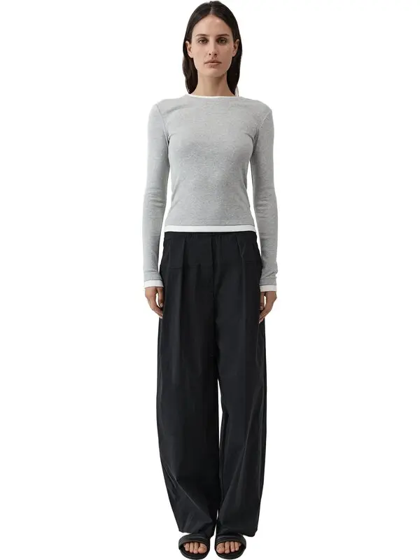ST AGNI Relaxed Pleated Pants - Black