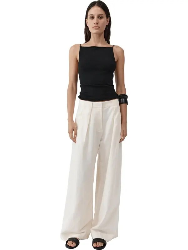 ST AGNI Pleat Loop Pants - Ivory