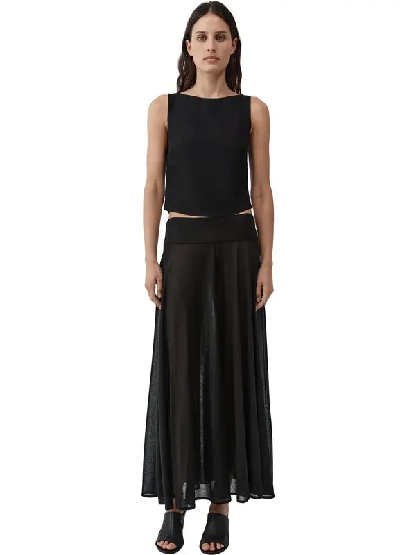 ST AGNI Fluid Jersey Skirt - Black