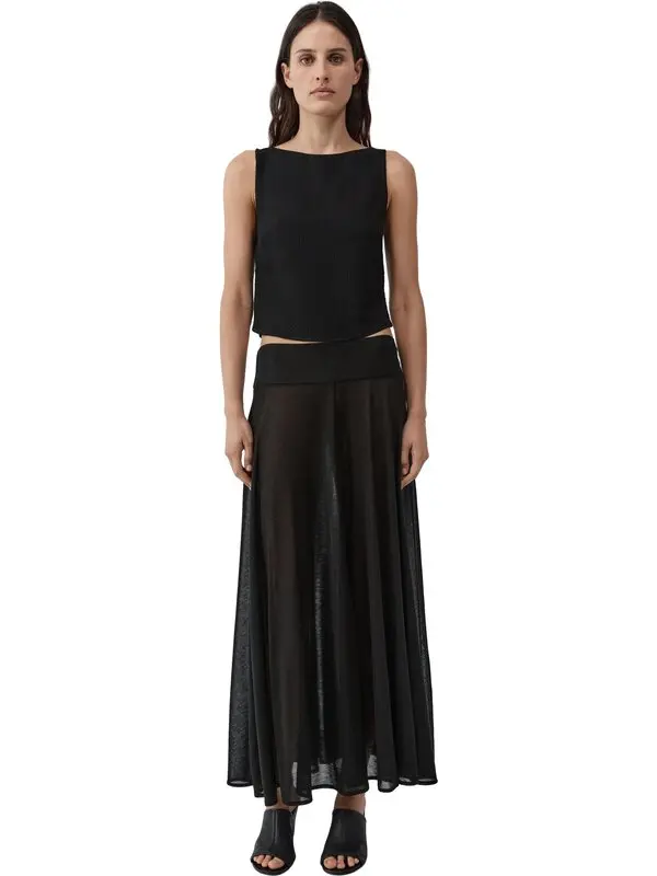 ST AGNI Fluid Jersey Skirt - Black