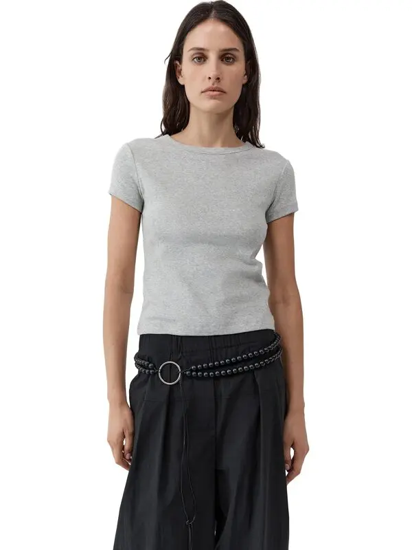 ST. AGNI Organic Cotton Baby Tee - Grey Marle