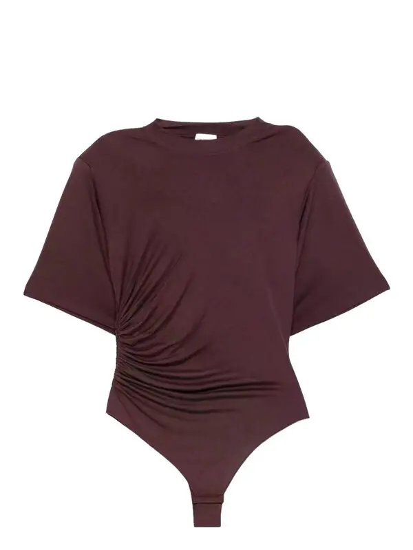 Andamane Lennox Gathered-detail Bodysuit - Purple