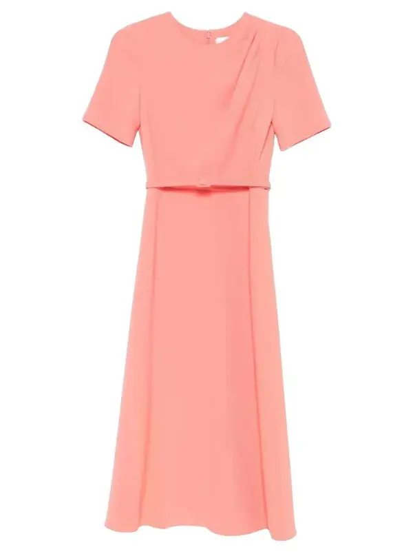 Carolina Herrera Draped Belted Midi Dress - Orange