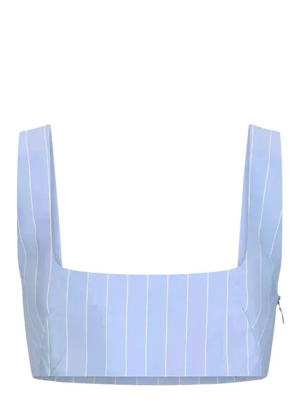 Andamane Pinstripe Bralette Top - Blue