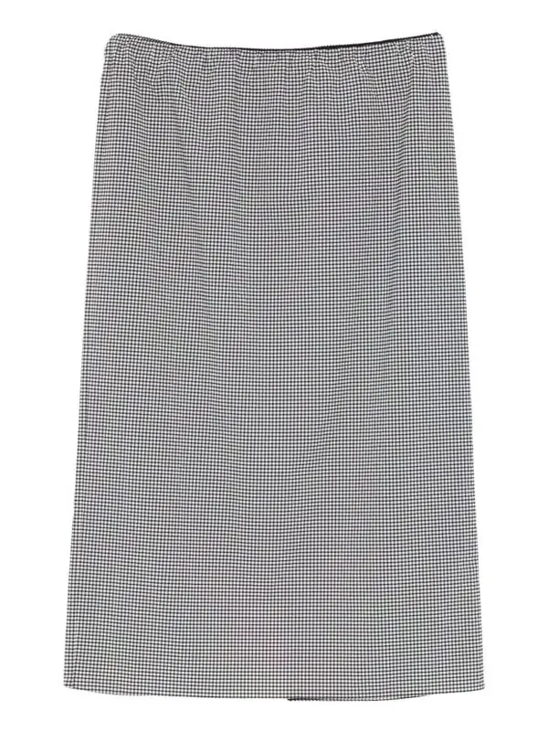 Tibi Gingham Skirt - White