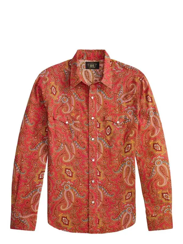 Ralph Lauren Paisley Long-sleeve Shirt - Red
