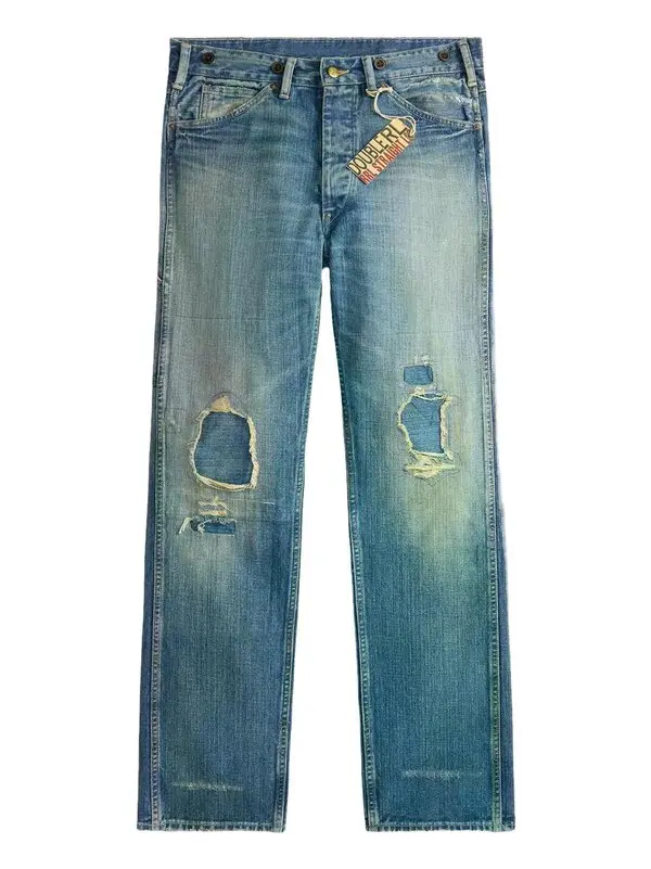 Ralph Lauren Distressed Cotton Jeans - Blue