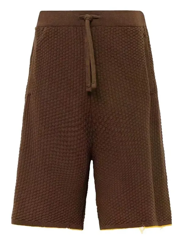 LANEUS Knitted Shorts - Brown