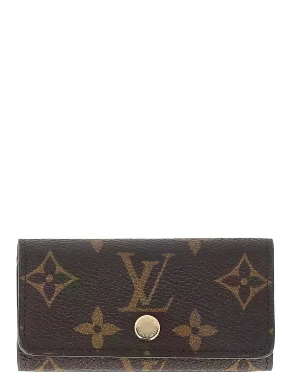 LOUIS VUITTON 4 Key Flap-closure Monogram Canvas Key Holder - Brown