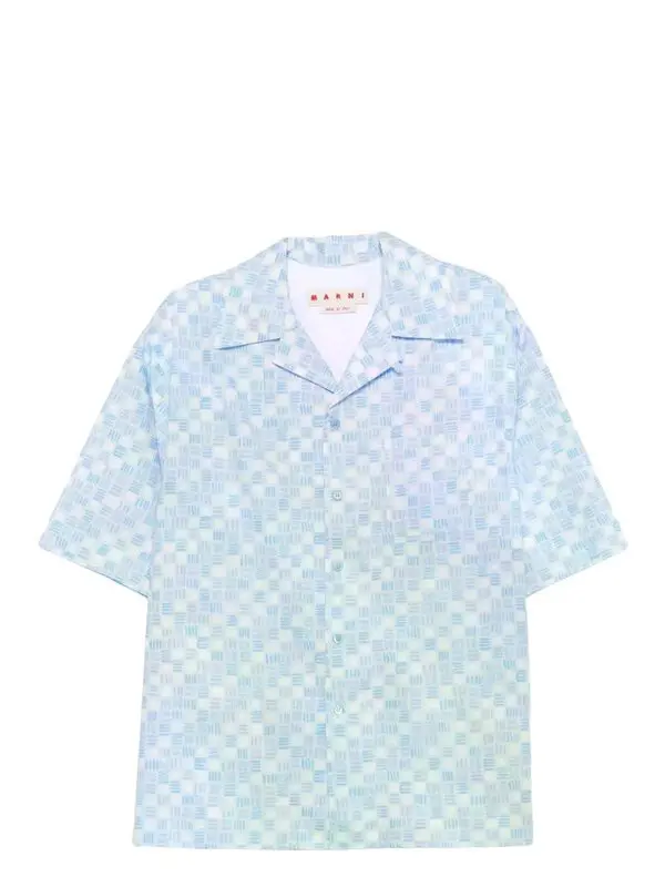 Marni Buttoned Patterned Shirt - Blue