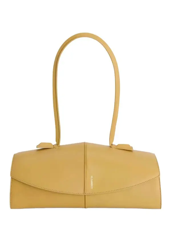 JIL SANDER Linea Leather Shoulder Bag - Yellow