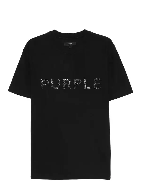 PURPLE BRAND Logo-detail T-shirt - Black