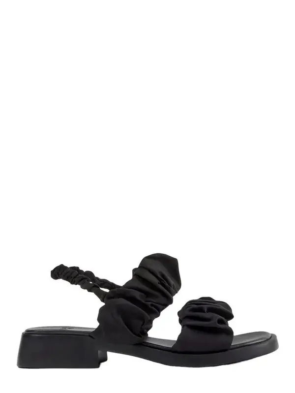 Camper Dana Ruched Sandals - Black